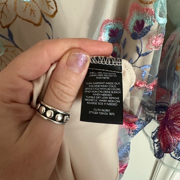 ECI | Dresses | Eci New York Womens Shanghairski Floral Embroidered ...